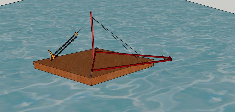 Tiny Floating Crane